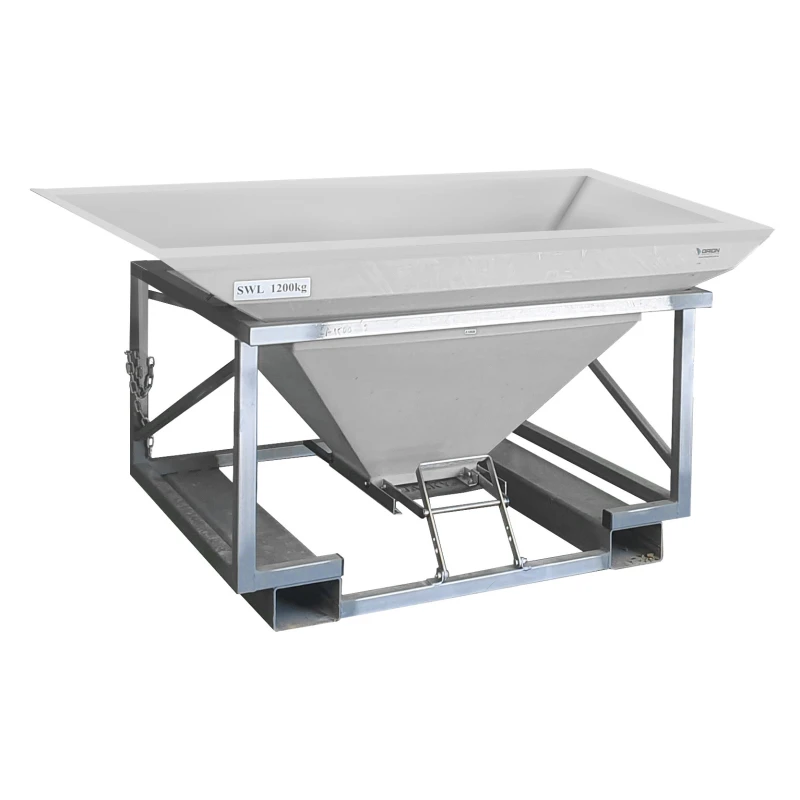 580L Capacity Centre Discharge Hopper Bin