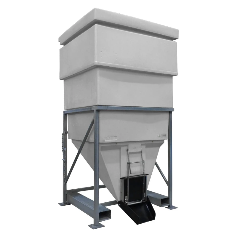 1600L Capacity Side Discharge Hopper Bin